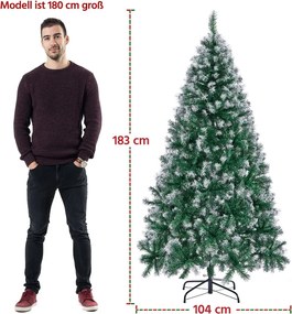 Umělý vánoční stromek Yaheetech – 183 cm (257083111755)