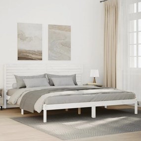 Prodloužený rám postele bez matrace bílý 200 x 210 cm masiv 3309306