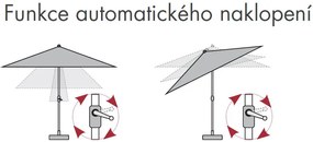 Doppler ACTIVE 300 x 200 cm Auto Tilt - naklápěcí slunečník s kličkou přírodní