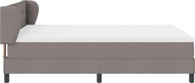 Postel s boxspringem s čelo Taupe 140 x 200 cm textil 3339965