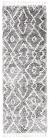 Kusový koberec shaggy Daren šedý atyp 80x250cm