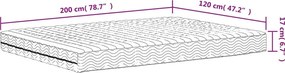 vidaXL Pěnová matrace bílá 120 x 200 cm tvrdost H2 H3 [356343]