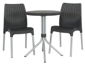 Keter Bistro Set Chelsea Grafitový 223562