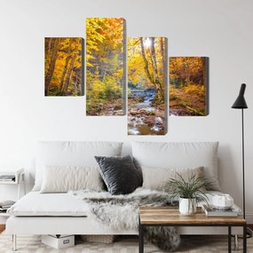 Vícedílný obraz 3D Podzimní Lesní Krajina Nedostatek Nedostatek Přírodní plátno 240x150