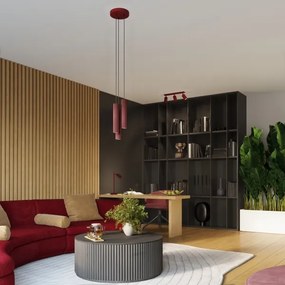 Brilagi - LED Bodové svítidlo CRESTO 4xGU10/10W/230V burgundy