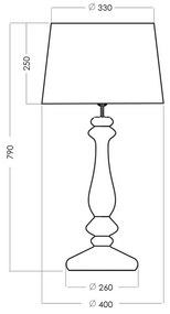 4concepts Luxusní stolní lampa VERSAILLES Barva: Černo-stříbrná