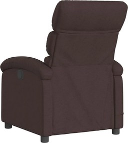 Elektrické masážní polohovací křeslo tmavě hnědé textil 3203971