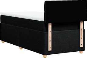 Box spring postel s matrací černá Single textil 3286861
