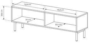TAVO d | TV stolek RTV 153 2D | 153,5 cm | dub cremona
