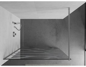 Mexen Kioto sprchová zástěna 70x200 cm 8 mm, chrom, bílé provedení, 800-070-101-01-97