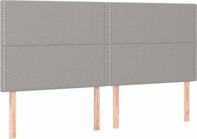 Box spring postel s matrací světle šedá 180 x 200 cm textil 3131369