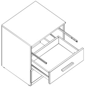 Sconto Noční stolek MAESTRO dub sonoma/bílá