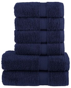 6dílná sada ručníků Premium SOLUND navy modrá 600 g/m² 137558