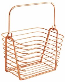 Oranžový kovový závěsný košík iDesign, 21,5 x 19 cm
