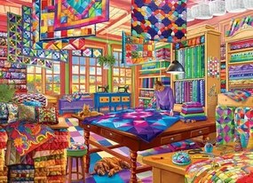 EUROGRAPHICS Puzzle Švadlena / 1000 dílků / 68 x 48 cm