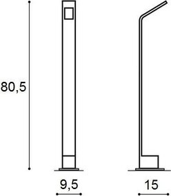 AZZ AZ3483 LED Venkovní sloupkové svítidlo Azzardo Agape 80 dark grey AZ3483 6W 480lm 3000K IP54 9,5cm tmavě šedé - AZZARDO