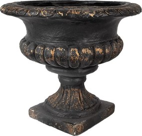 Černý antik květináč v barokním stylu Baroque - Ø 52*47 cm