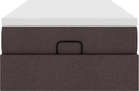 Osmanský rám postele s matrací tmavě šedá 90x190cm textil 3311074