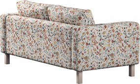 Potah na pohovku IKEA  Karlstad 2-místná, nerozkládací, krátký barva oranžová látka pletený vzor, vzorované
