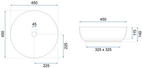 Keramické umyvadlo na desku REA ELMA bílé