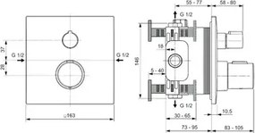 Ideal Standard CeraTherm - Termostatická sprchová baterie pod omítku |
