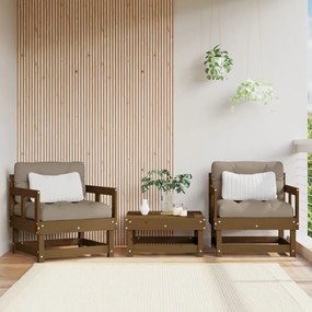 Zahradní židle 2 ks medově hnědé masivní borové dřevo - Default Title
