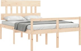 Postel s čelem pro seniory Small Double masivní dřevo 3195386