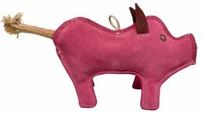 PafDog Prasátko Pinky hračka pro psy z kůže a juty, 28 cm