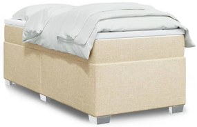 Box spring postel s matrací krémová 90x190 cm textil 3285100