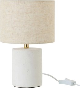 Bílá keramická stolní lampa Pierre se stínidlem - Ø18 * 28 cm / 40W / E14
