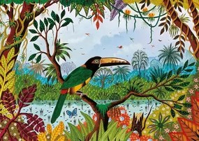 PIECES  PEACE Puzzle Barevný Arassari / 1500 dílků / 85 × 61 cm
