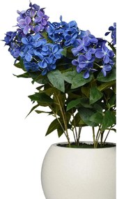 Umělá hortenzie v květináči HYDRANGA, plast, výška 60 cm, modrá