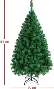 Umělý vánoční stromek Yaheetech – zelená, 183 cm (267364081065)