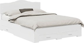 Rám postele se zásuvkou Bílá 140 x 190 cm Kompozitní dřevo 3413193