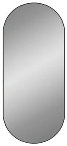 vidaXL Nástěnné zrcadlo černé 100x45 cm oválné