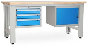 Dílenský stůl Solid OAK-31, 180 cm, 2 závěsné boxy, dub