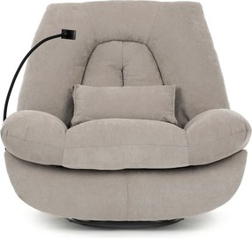 Elektrické polohovací TV křeslo RELAXME - béžová látka