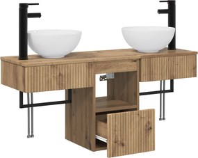 Sada koupelnového nábytku 3 ks Dub artisan Kompozitní dřevo 3405586