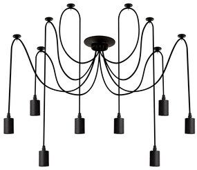 CEN PER8-150 Závěsné svítidlo PER8 černé pro LED žárovky 8x délka 150cm 8x E27 IP20 - CENTURY