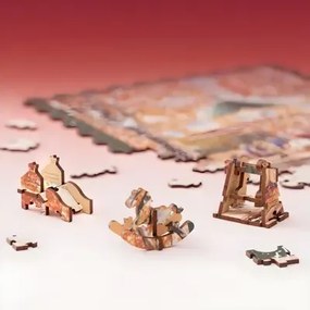 ROBOTIME Puzzle Dřevěné puzzle Podzimní kolotoč / 200 dílků / od 14 le