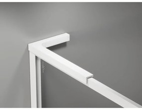 Mexen Kioto-F L, sprchová zástěna s rámem 100 x 202 cm, 8 mm čiré sklo, bílý profil, 800-100-174-20-00