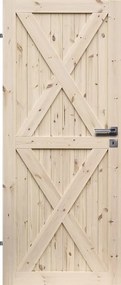Loft Interiérové dveře 80 L, 846 × 1985 mm, masivní dřevo, levé, borovice, plné