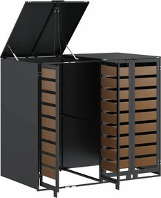 Úložný box na 3 popelnice Ocel Antracit 3394768