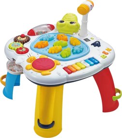 LEAN Toys Interaktivní vzdělávací stolek krokodýl s pianem a bubínkem