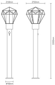 Globo 31357S - Venkovní lampa se senzorem HORACE 1xE27/15W/230V IP44
