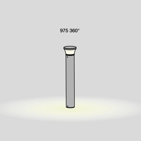 SLC SLC1416 LED venkovní sloupkové svítidlo Faro 975mm Bollard černé 2323lm 2700/3200/4000K Ra80 nastavitelná intenzita IP66 360 - TLG