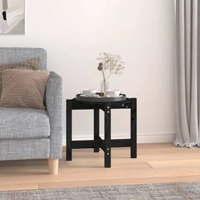 vidaXL Konferenční stolek Ø 52,5 x 45 cm masivní borové dřevo [822308] Barva: Černá