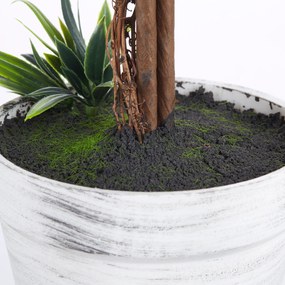 HOMCOM Umělá rostlina levandule sada 2 umělých rostlin, pokojová rostlina 60 cm v květináči, umělý strom s umělým mechem pro interiér, exteriér | Aos…