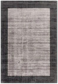 Černý  koberec Ife Border Charcoal Silver Rozměry: 200x290 cm