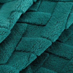 Eurofirany Přehoz na postel 70x160 Caro tmavě zelené křeslo z mikrovlákna D91